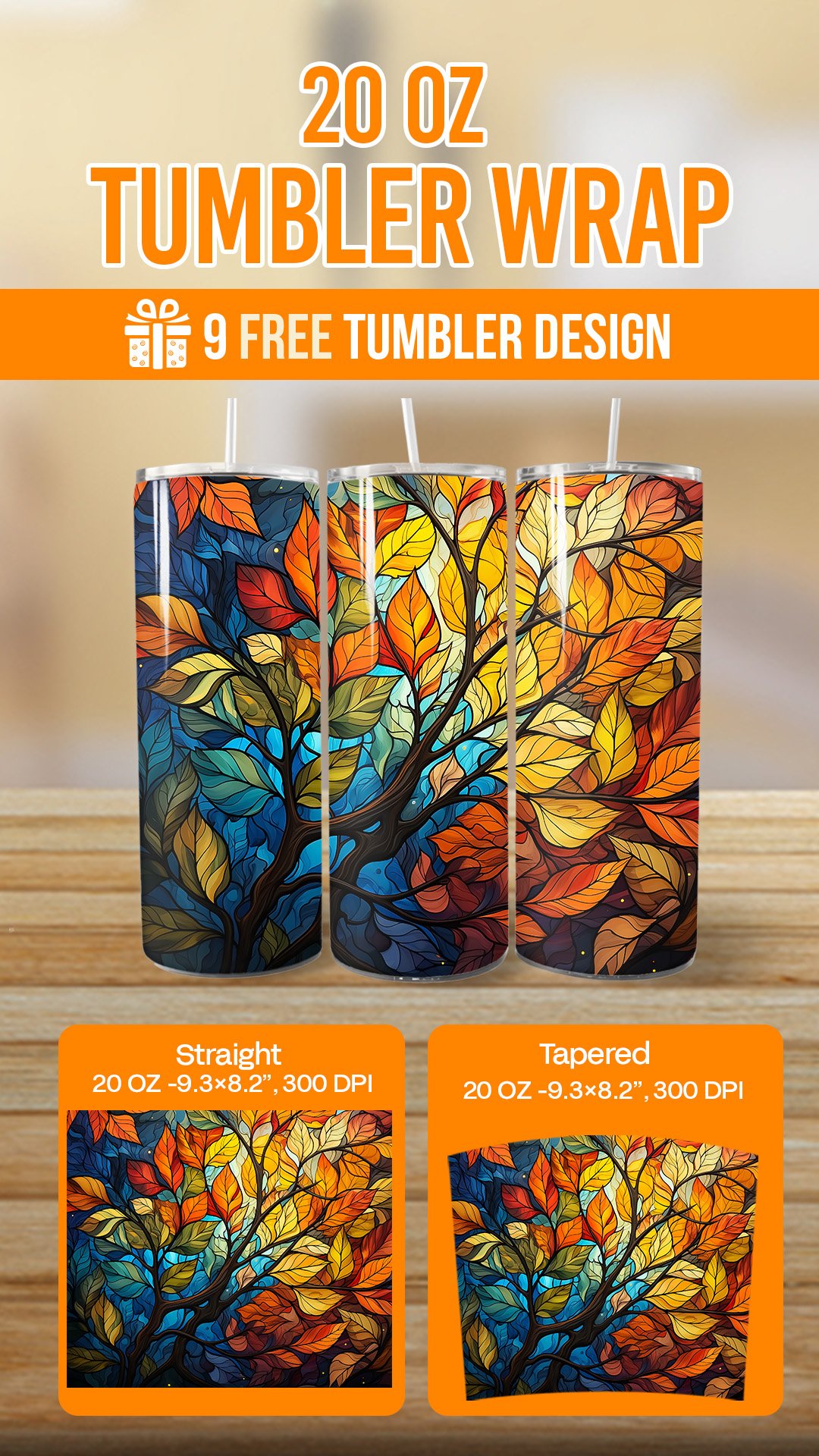 Fall and autumn Sublimation Tumbler