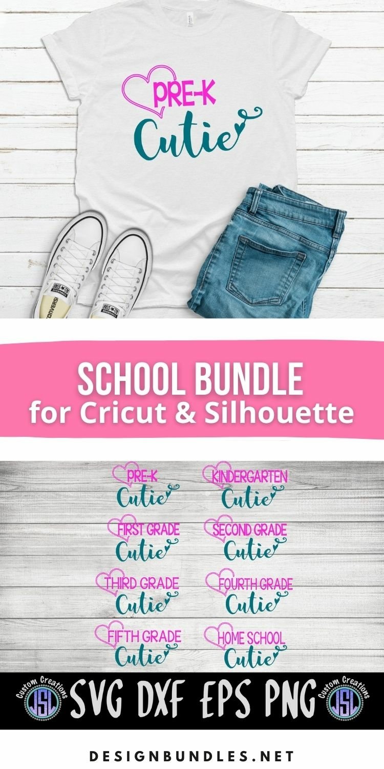 School Cutie Bundle | Set of 8 | SVG DXF EPS PNG