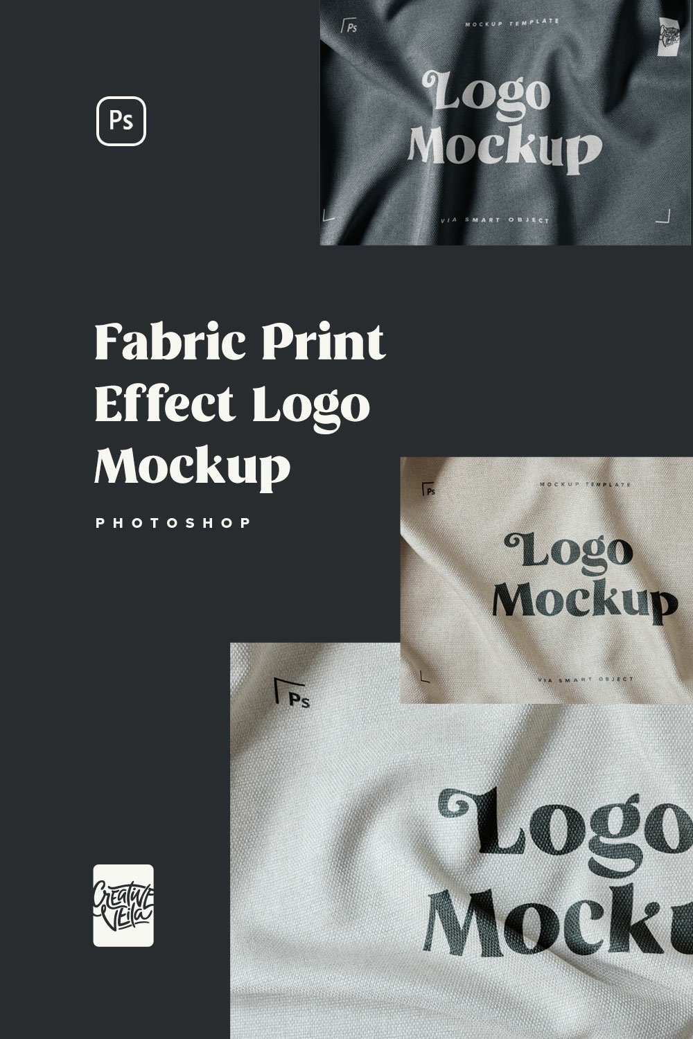 Fabric Print Logo Mockup Set