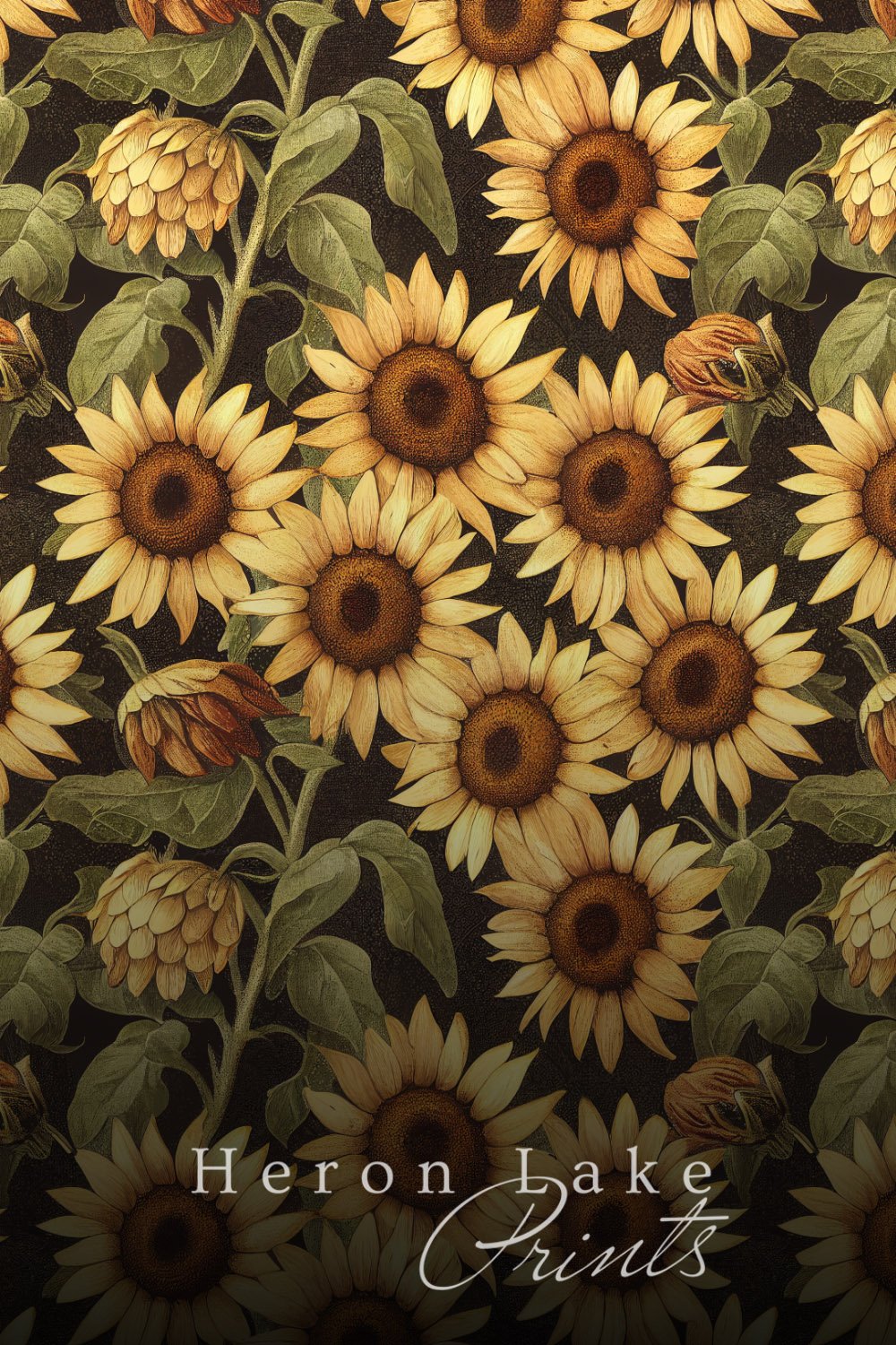 Warm Sunflower Seamless Pattern