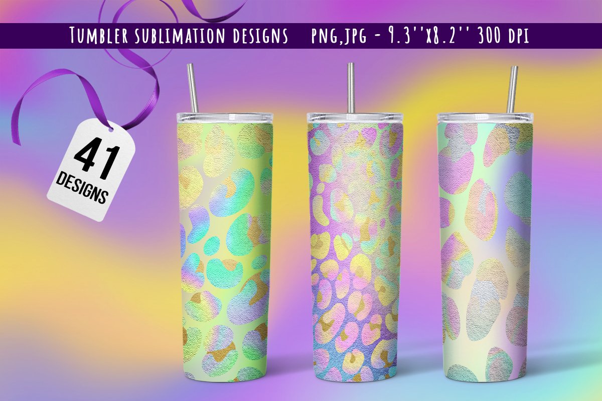 Bright Leopard Modern Tumbler Designs