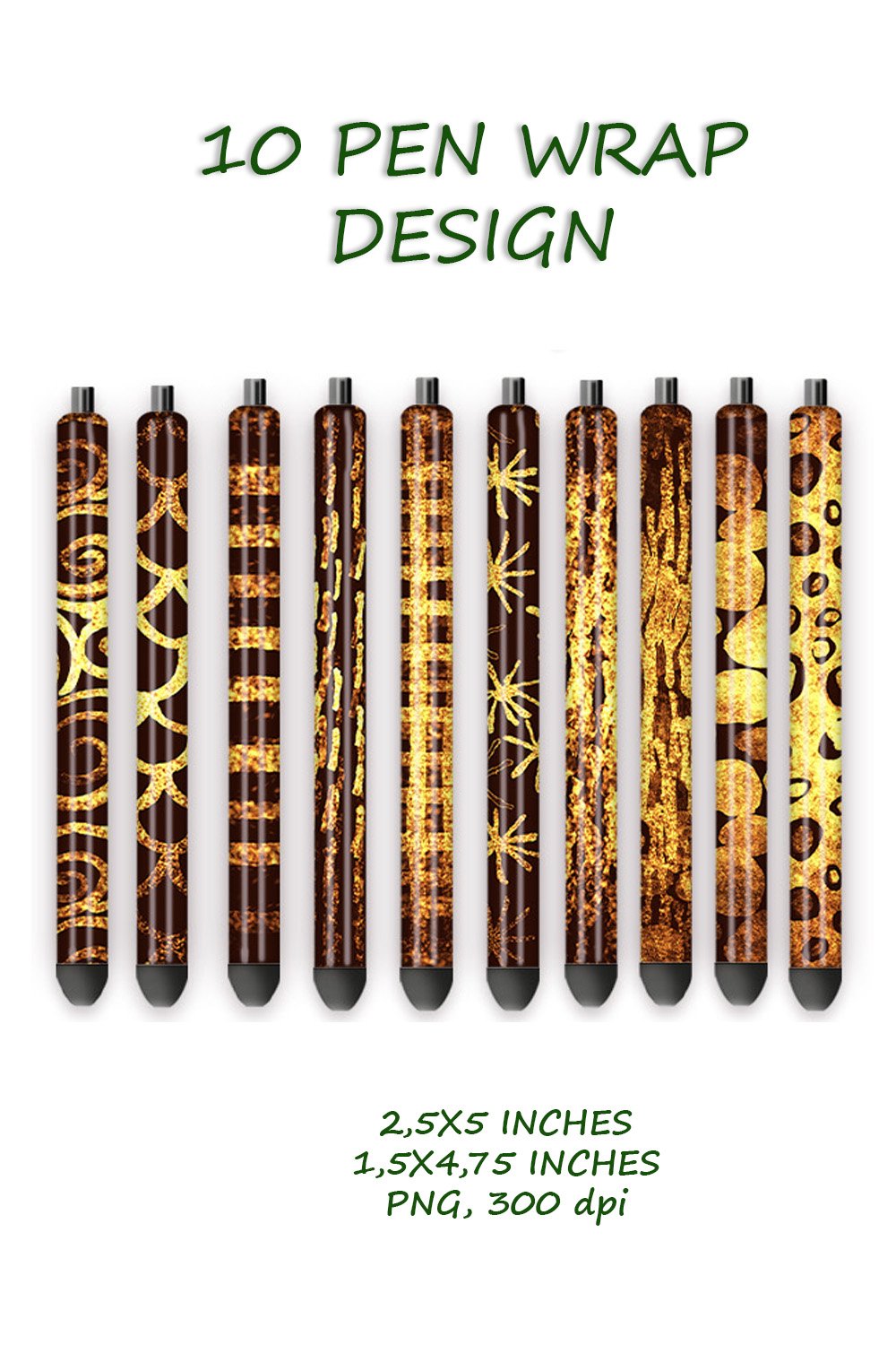 Golden Epoxy Pen Wrap Design-2