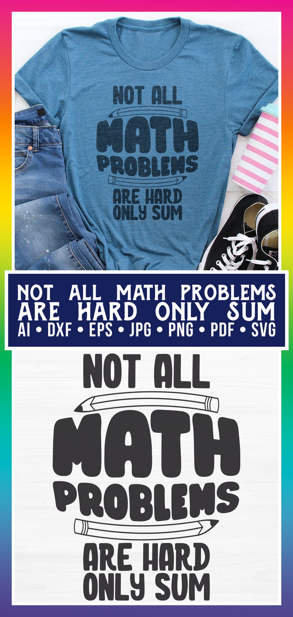 Not all math problems are hard only sum SVG