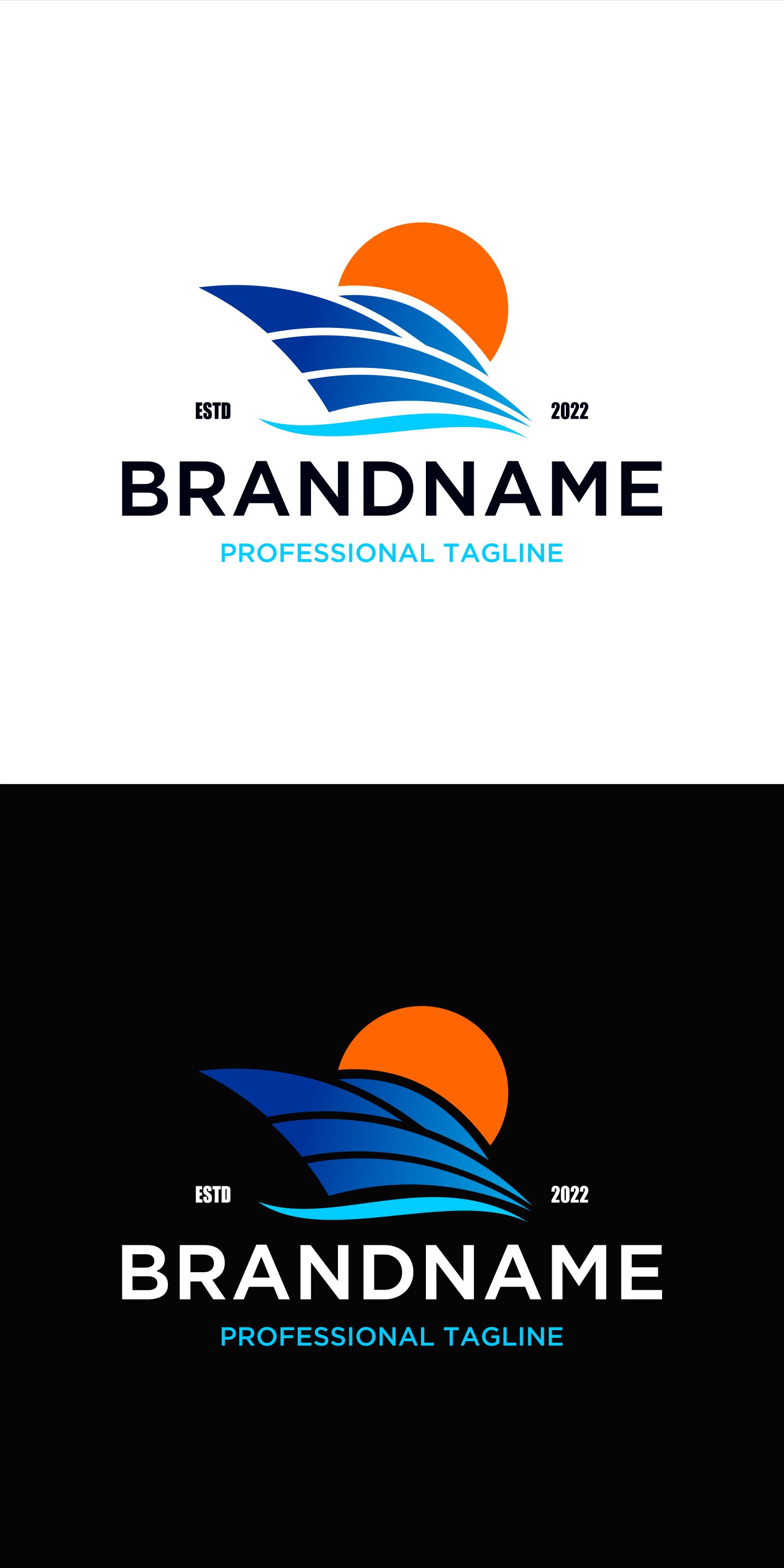 Logistics Ship Logo Template