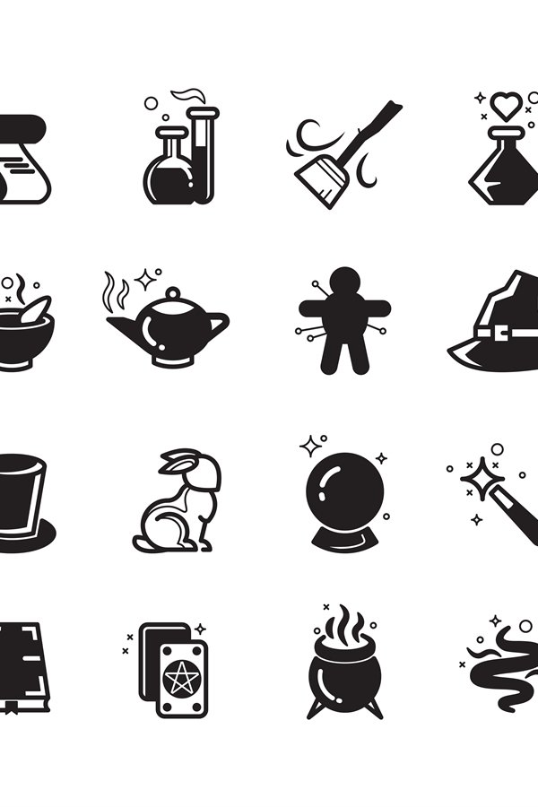 Magical vector icons set