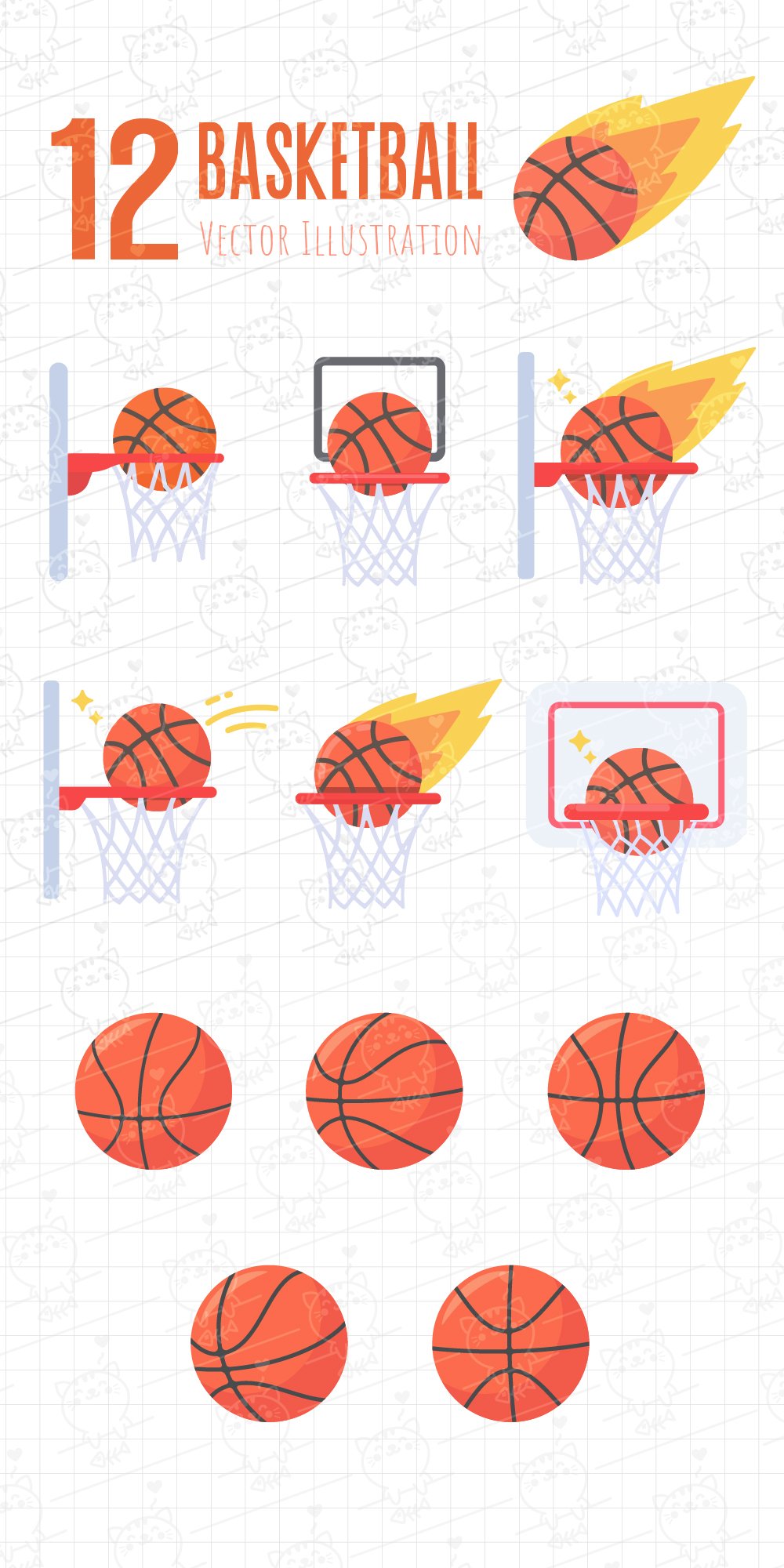 Basketball Element PNG| Basketball Clipart