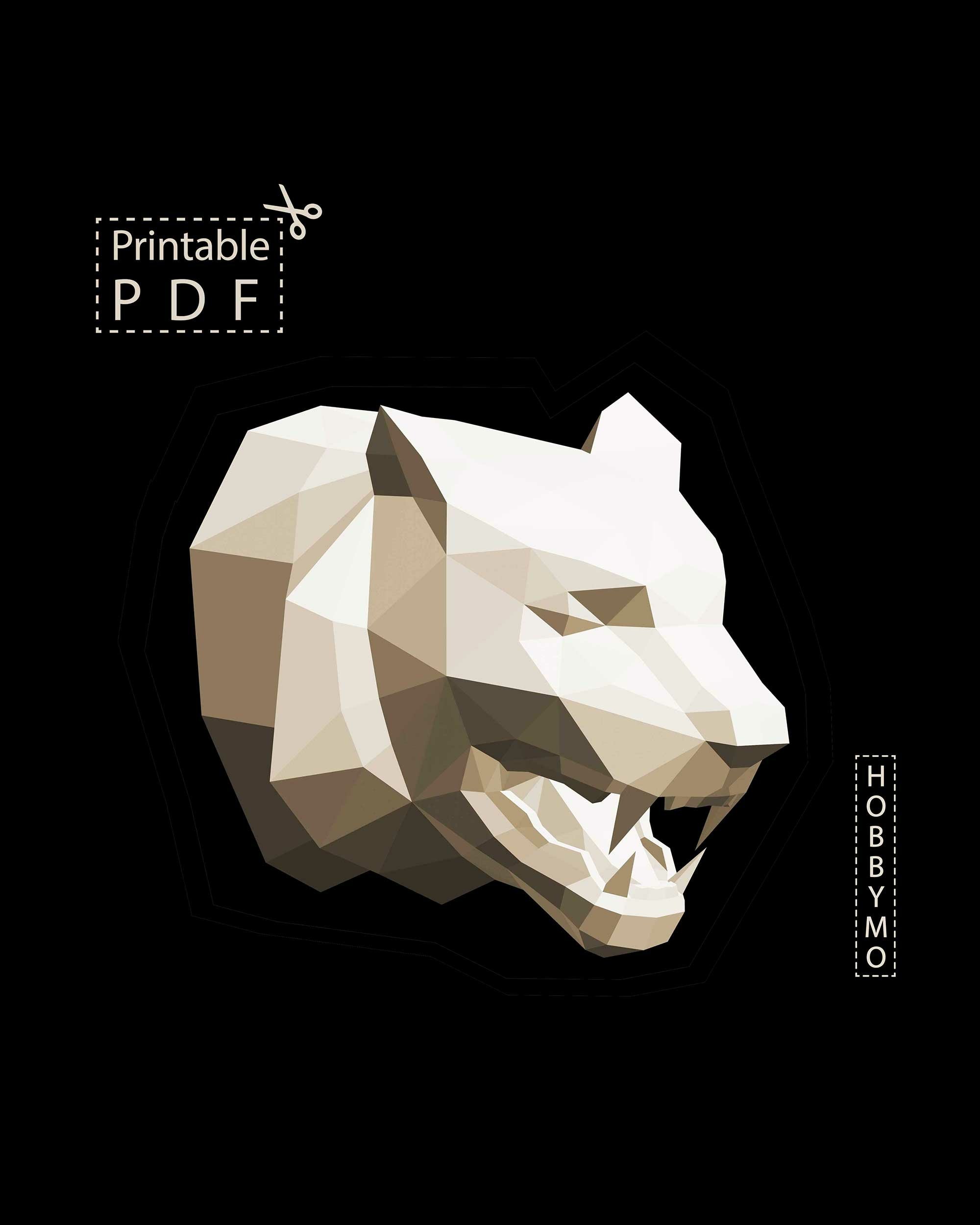 DIY Tiger Trophy / Printable template