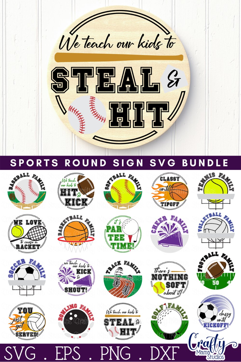 Sports Svg Bundle | Sports Round Sign | Sports Welcome Sign
