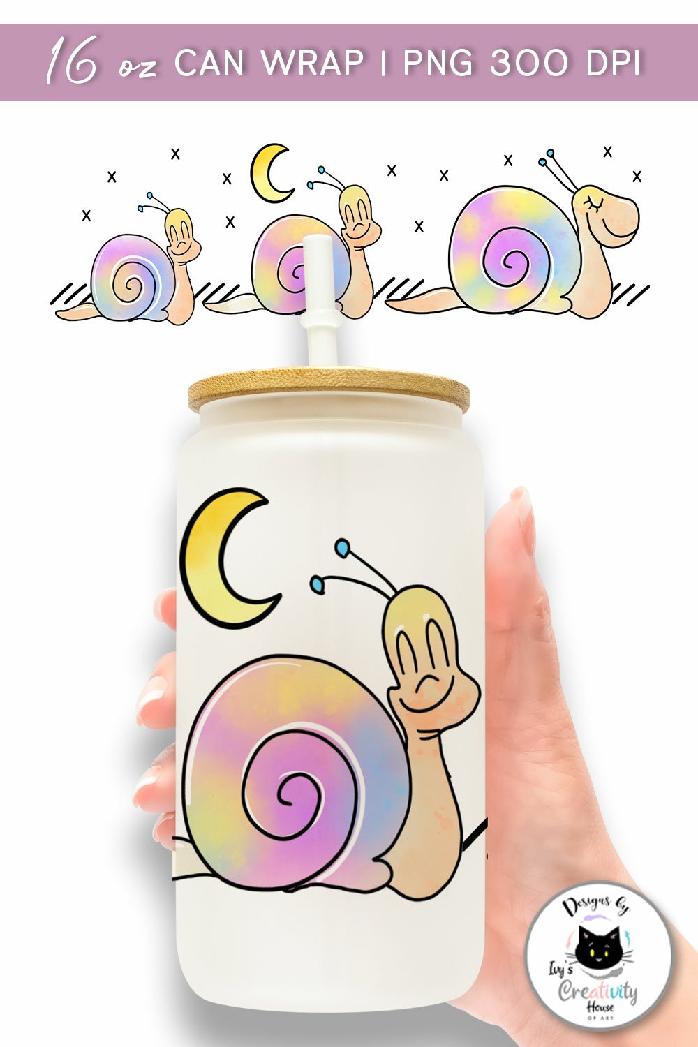 Cute Animal 16 Oz Glass Can Wrap | Funny Spring Can Design