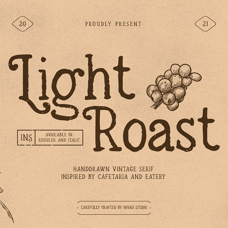 Light Roast - Handdrawn Serif