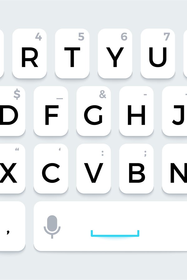 Phone keyboard. Cellphone keypad with letters and phone icon