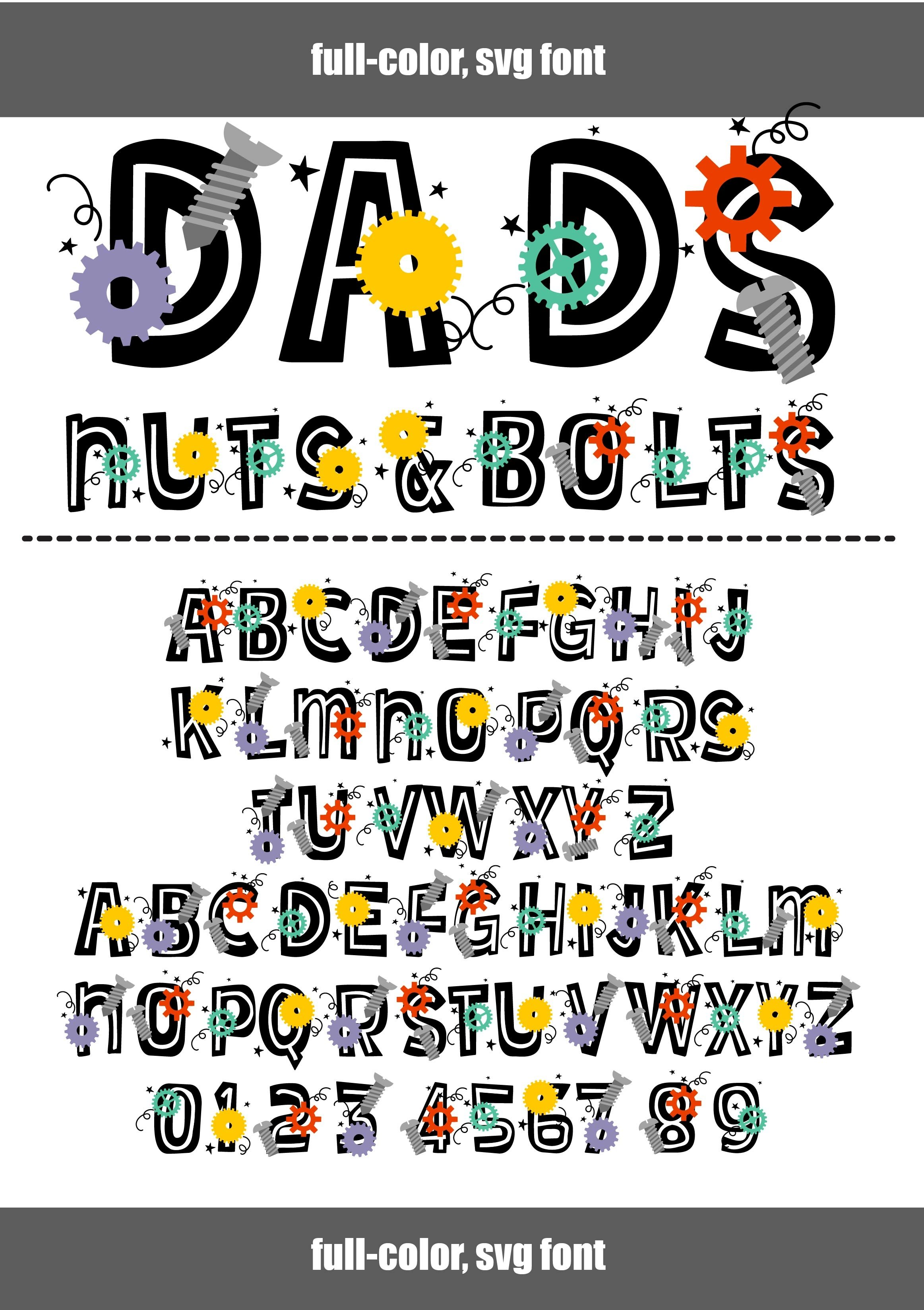 Full Color SVG father's day font