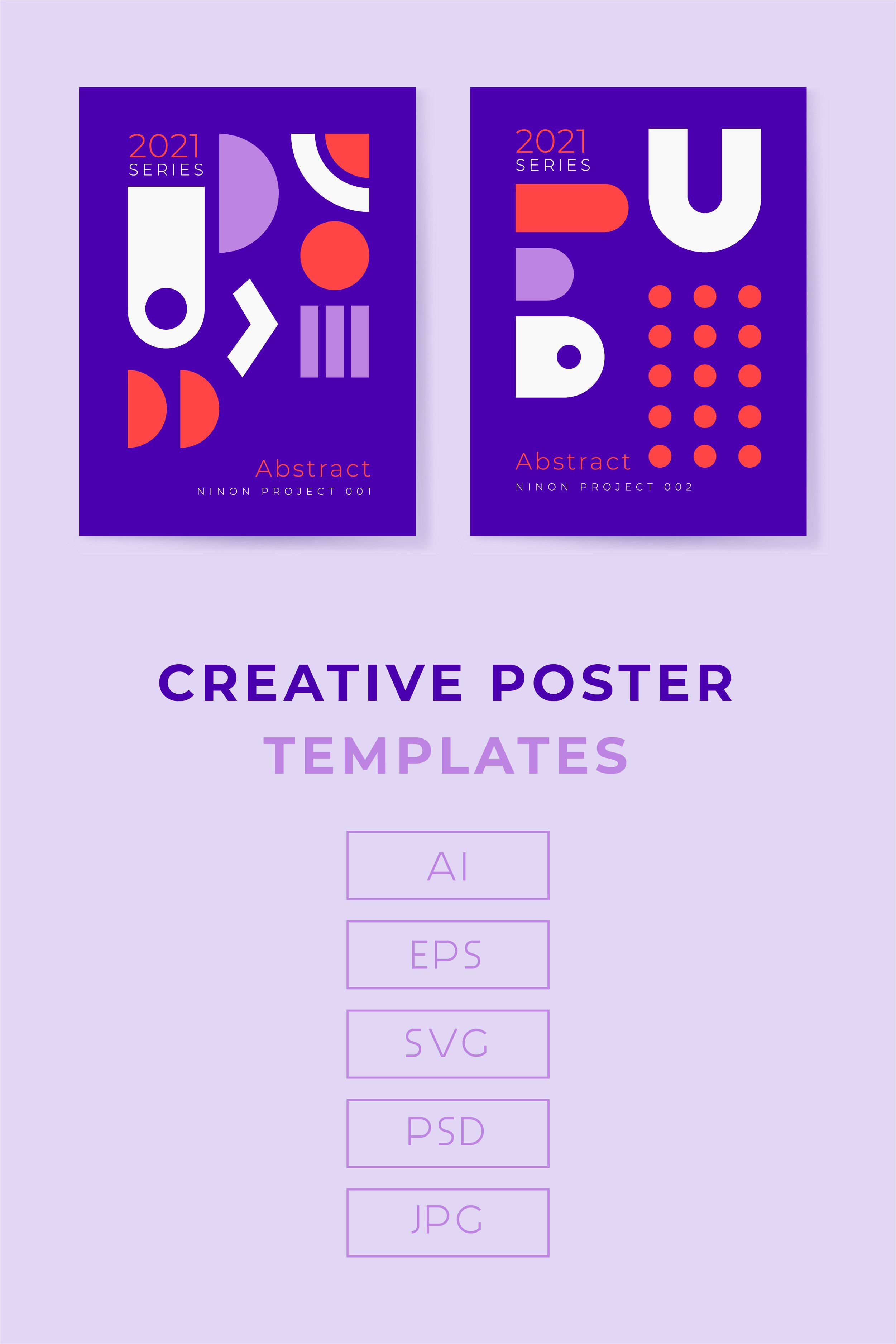 Modern minimal posters templates