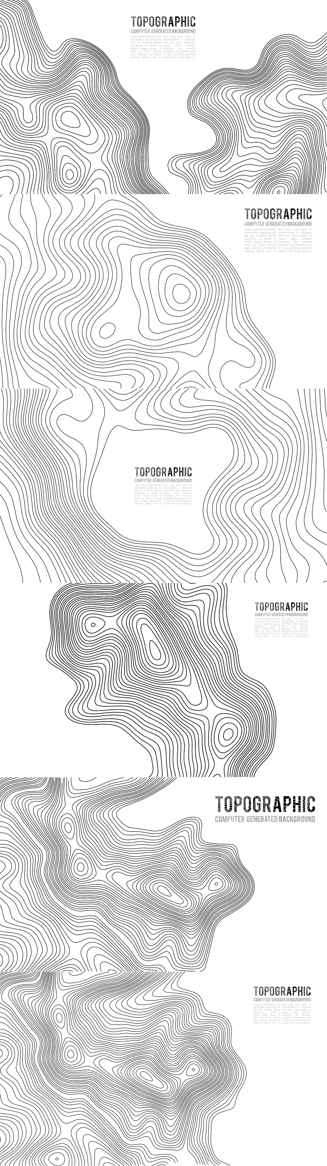 24 Vector Topographic Maps.