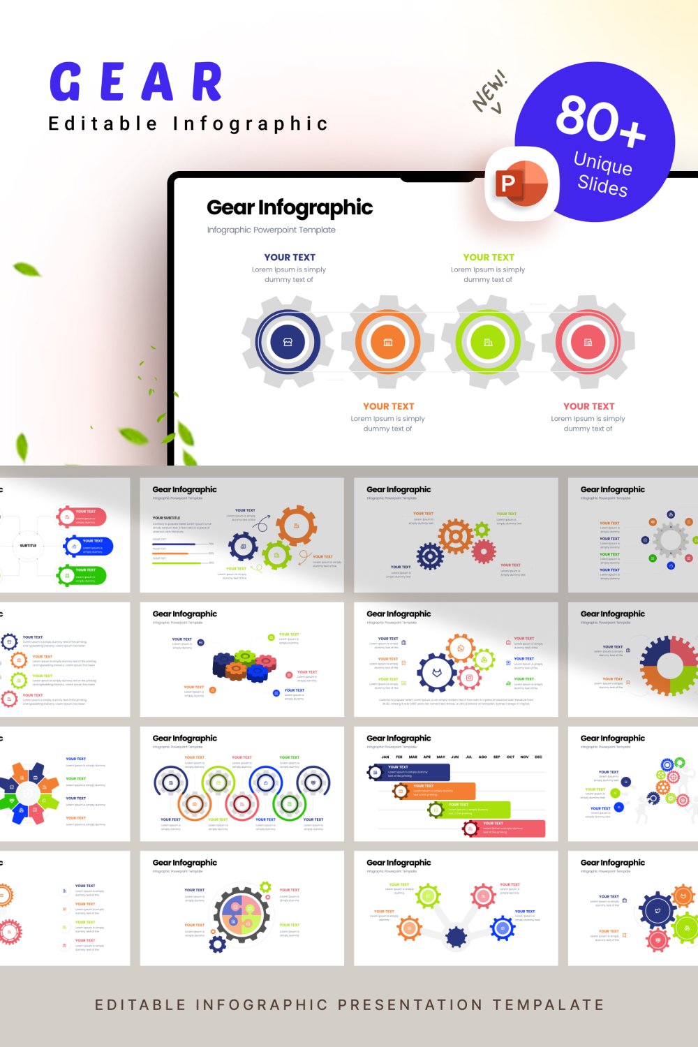 Gear Business Infographic Presentation Template