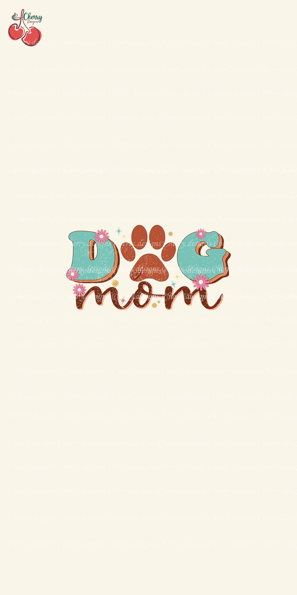 Dog Mom PNG, Retro Dog Mom PNG, Retro Flower Glitter PNG