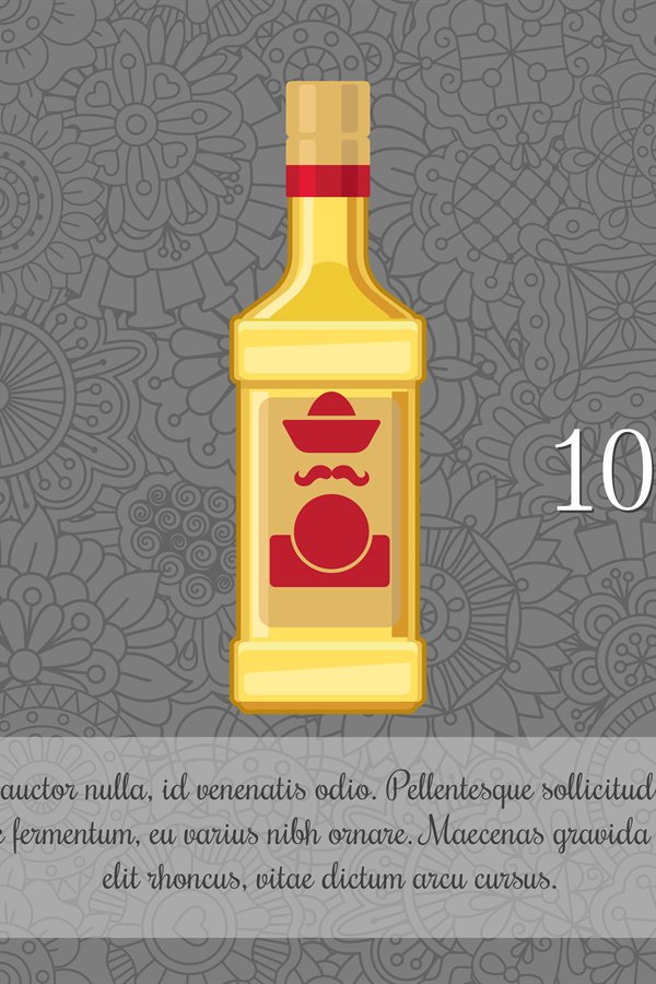 Liquor alcohol beverage card