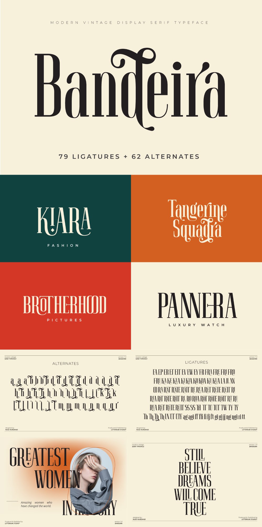 Bandeira - Modern Vintage Serif Font