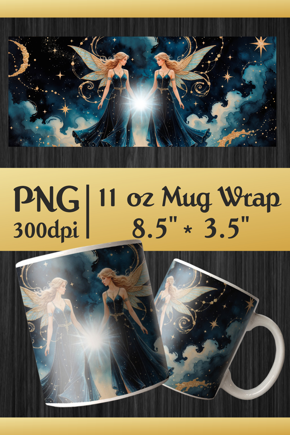 Gemini Zodiac 11oz Mug Wrap