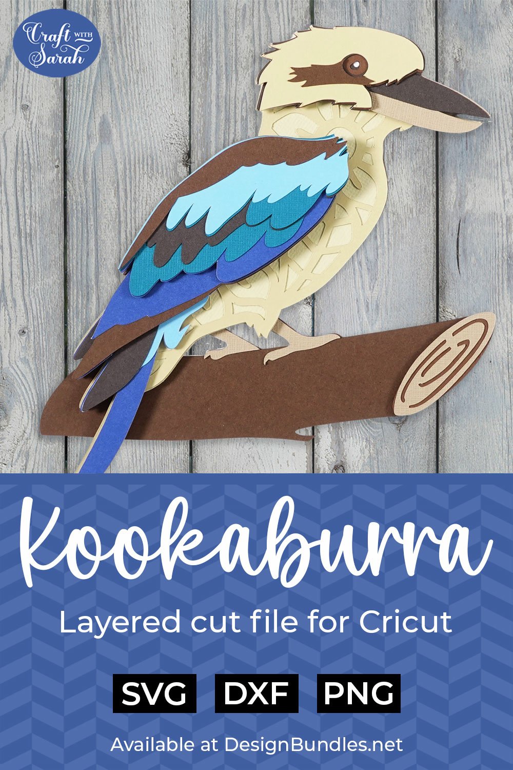 Kookaburra SVG | 3D Layered Australian Kookaburra Bird