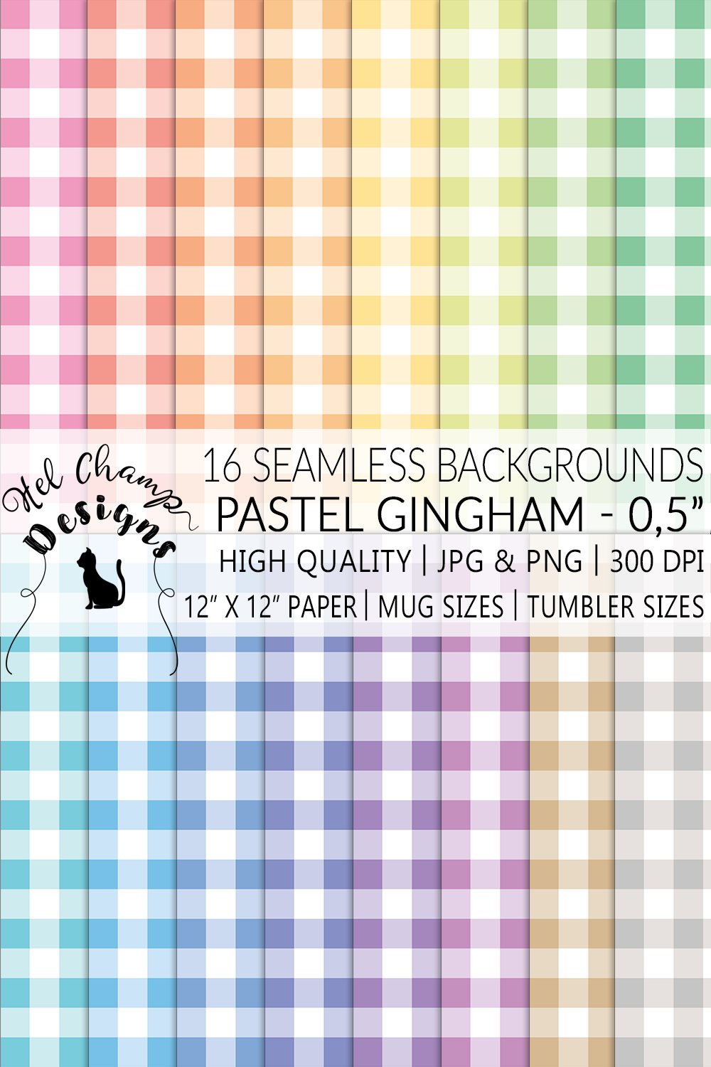 Gingham 0,5" Pastel | Papers | Patterns | (379883)
