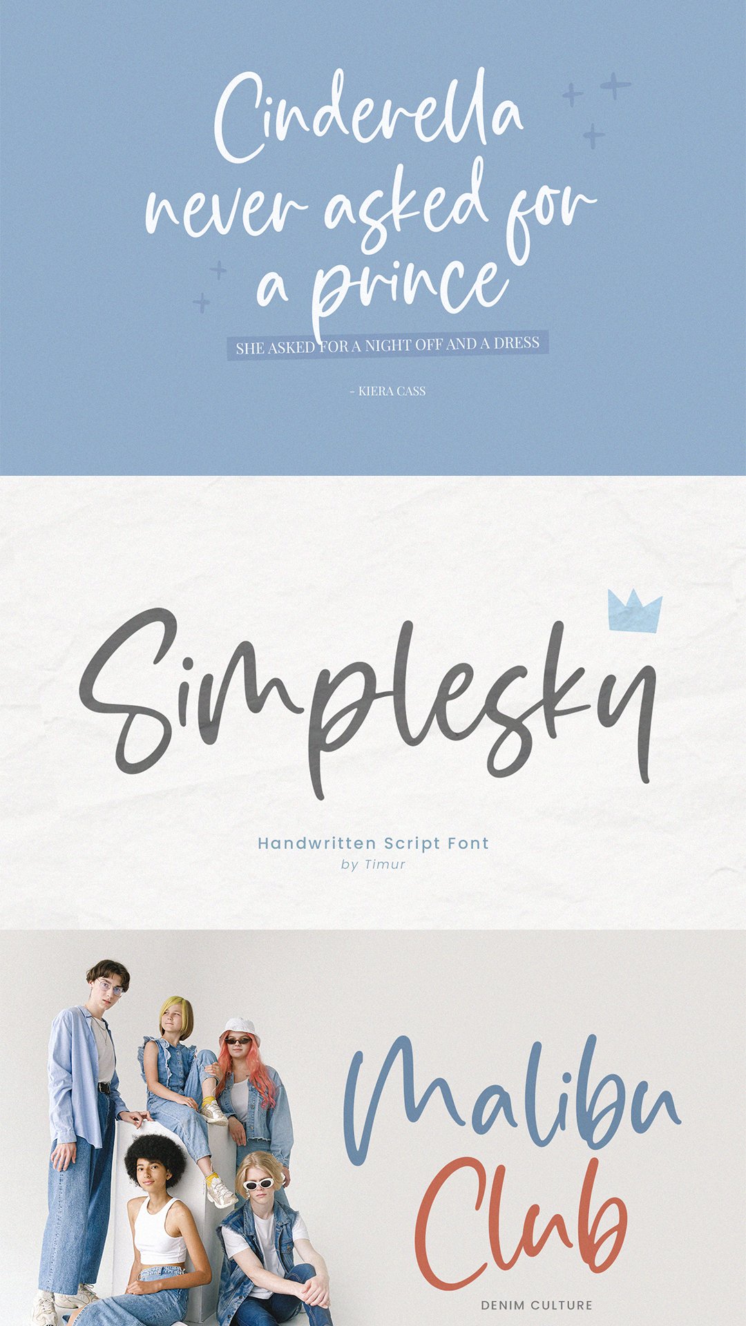 simplesky - A Handwritten Script font
