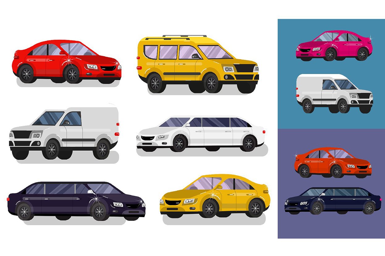 Car illustration set