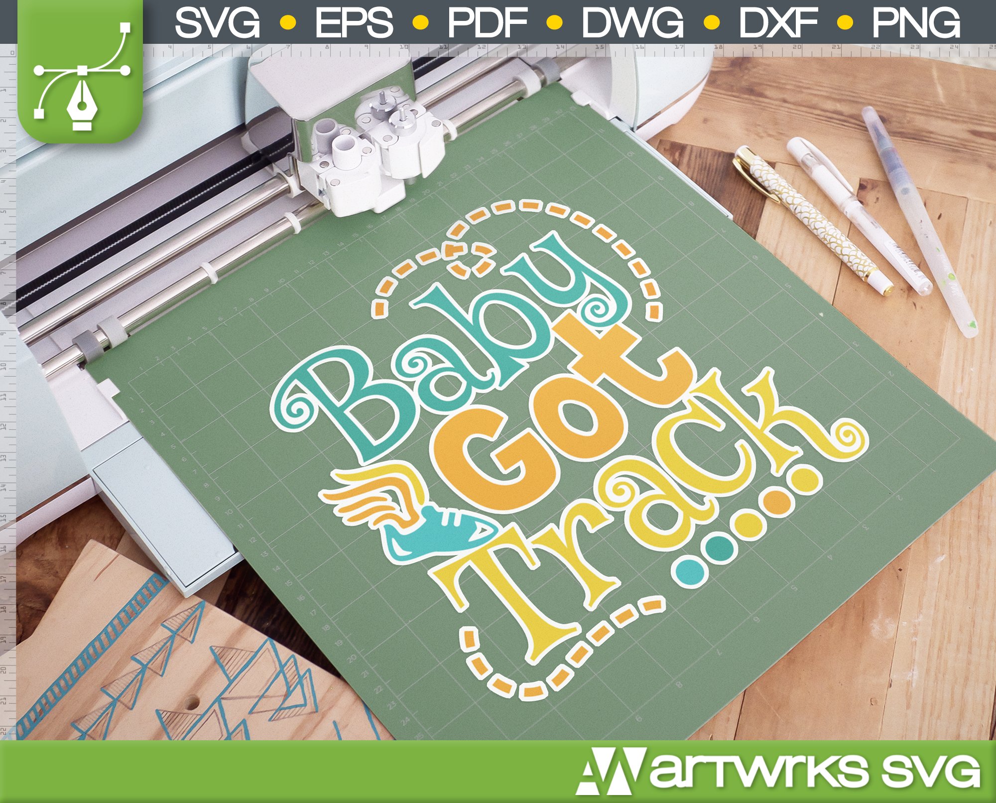 Track and field SVG files for Cricut | Baby got track
