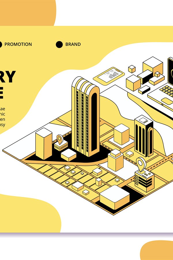 Delivery isometric concept. Logistic and shipping warehouse