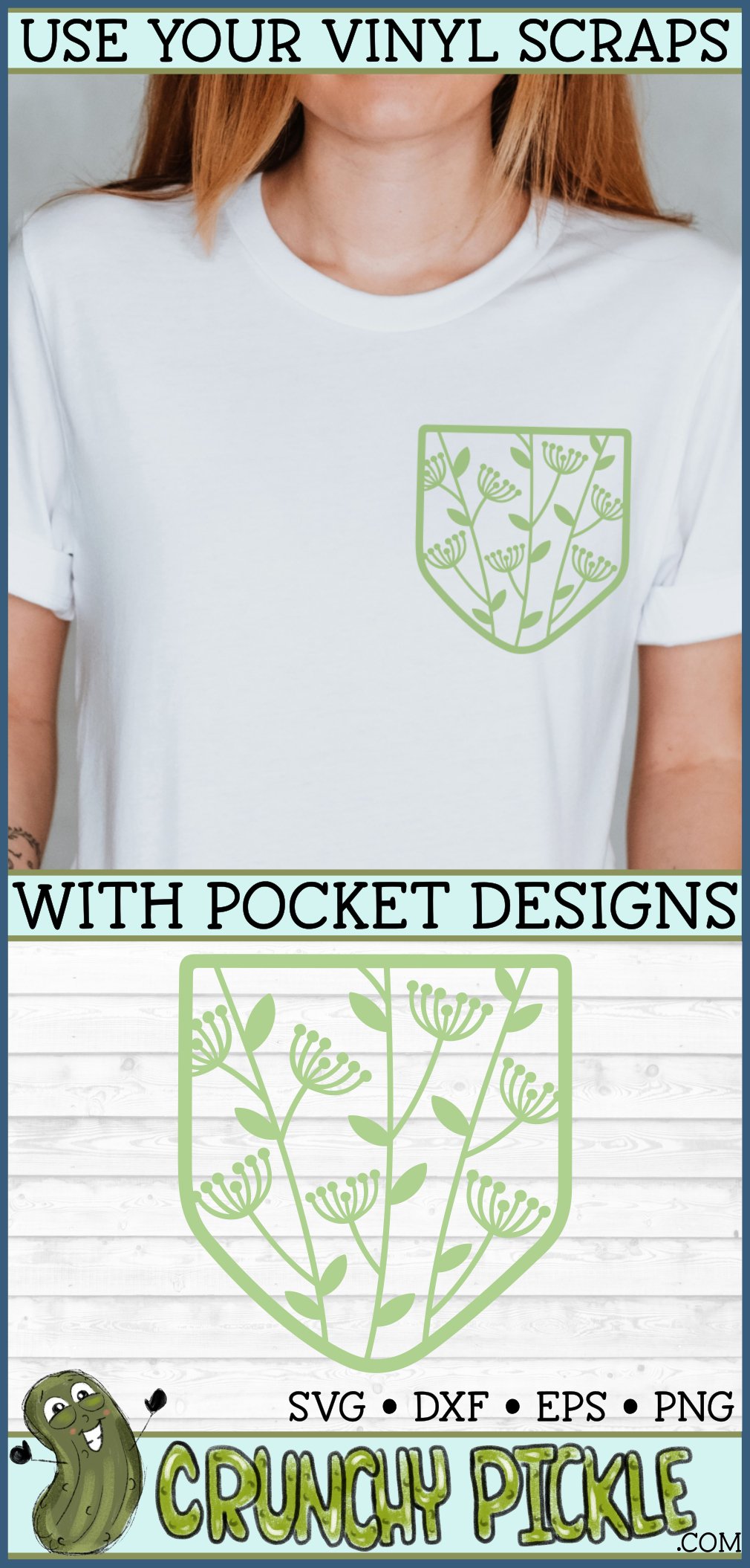 Flower Pocket SVG File Design