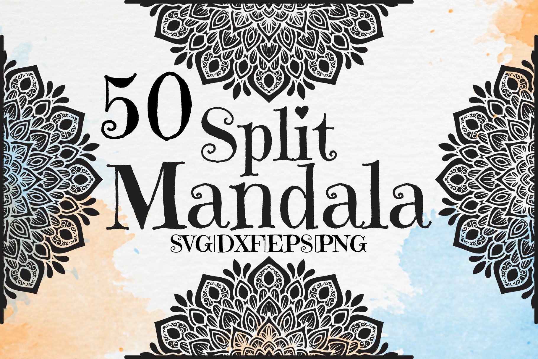 50 Split Mandalas SVG