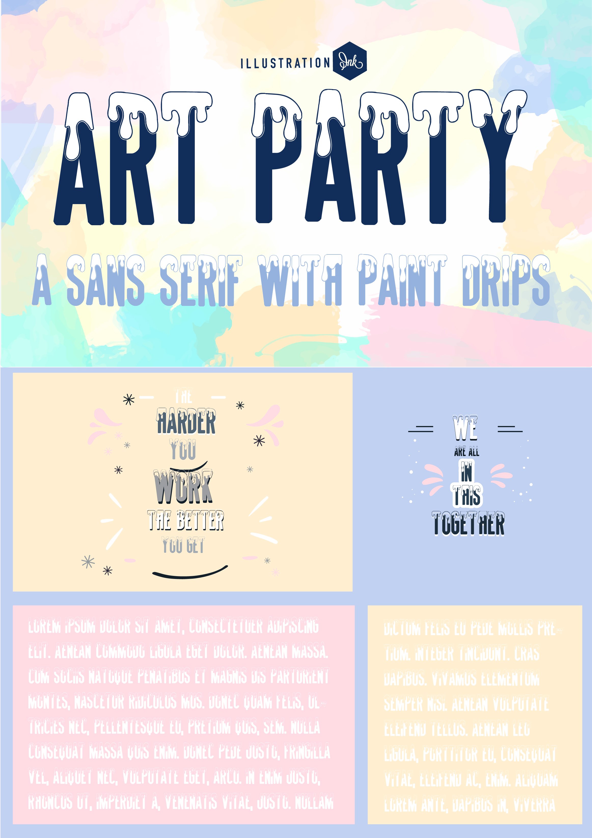 Hand-crafted, font for kids and school