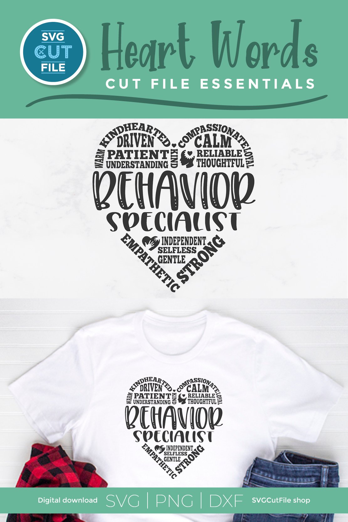 Behavior specialist SVG with heart