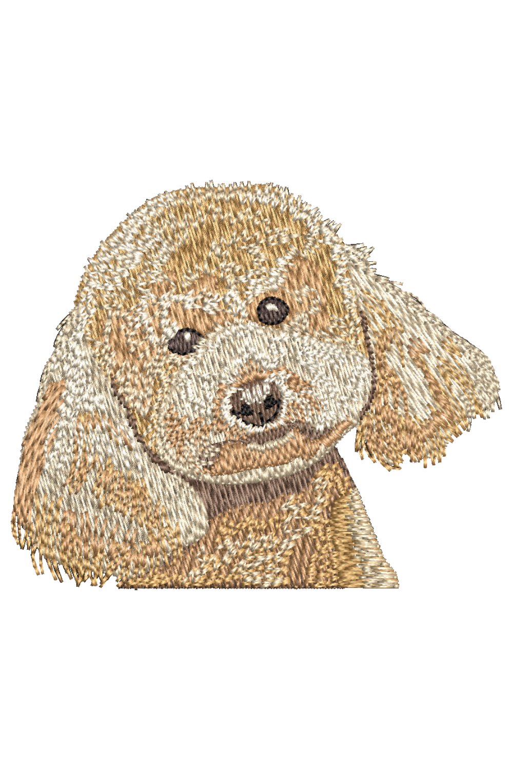 Apricot Poodle machine embroidery file