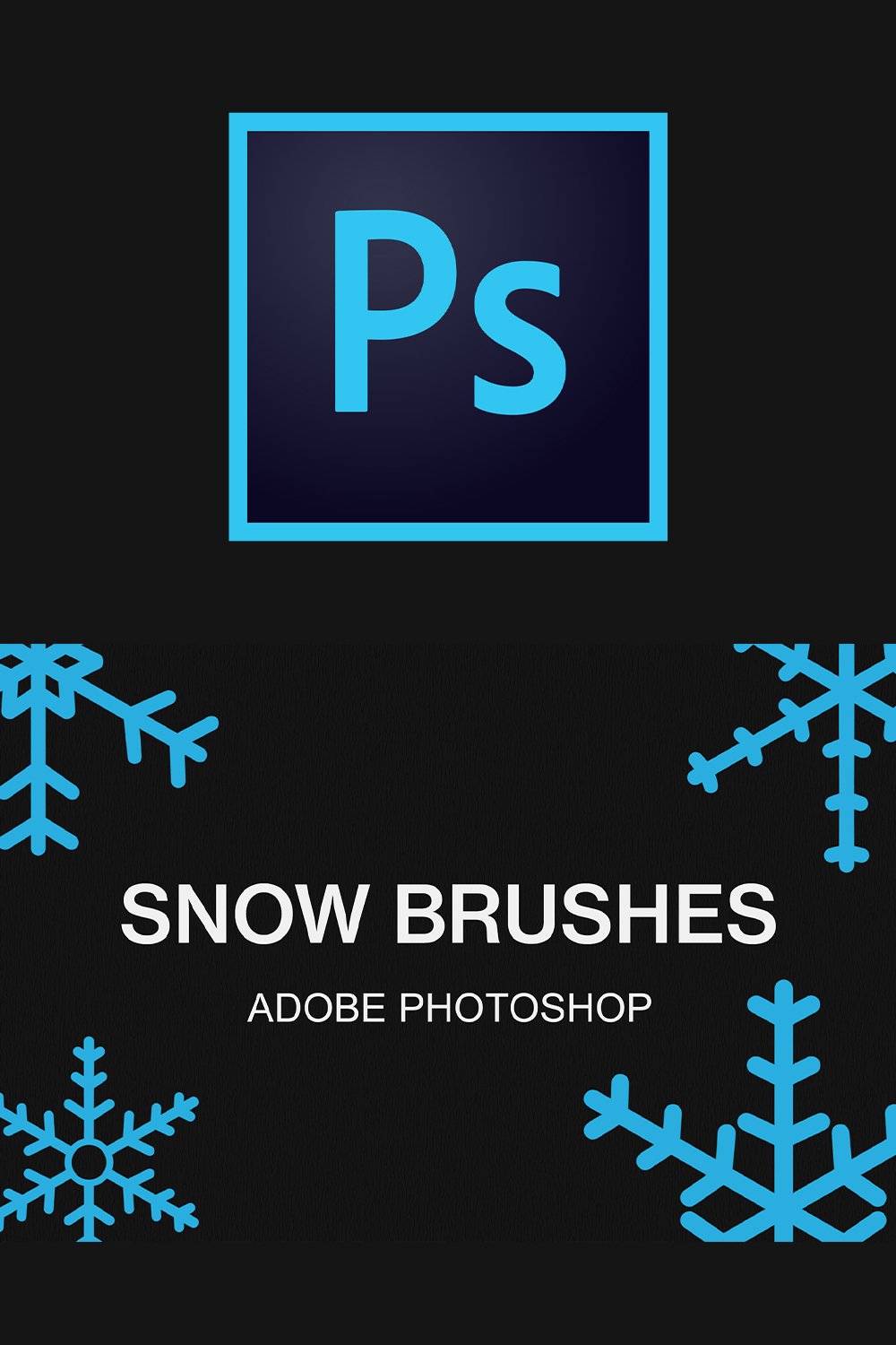 Adobe Photoshop snowflake brush pack paint brushes set