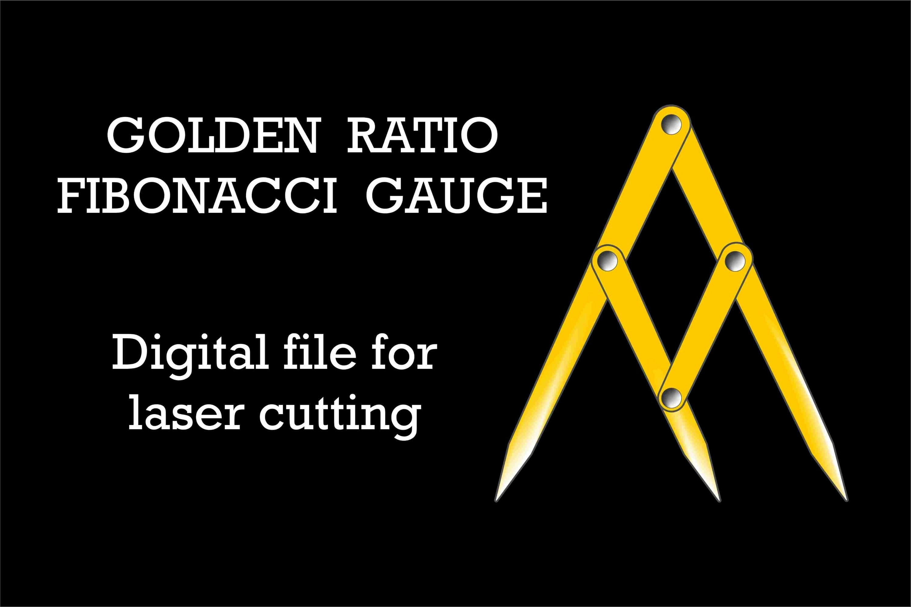 Golden ratio fibonacci gauge Digital file for Lasercut