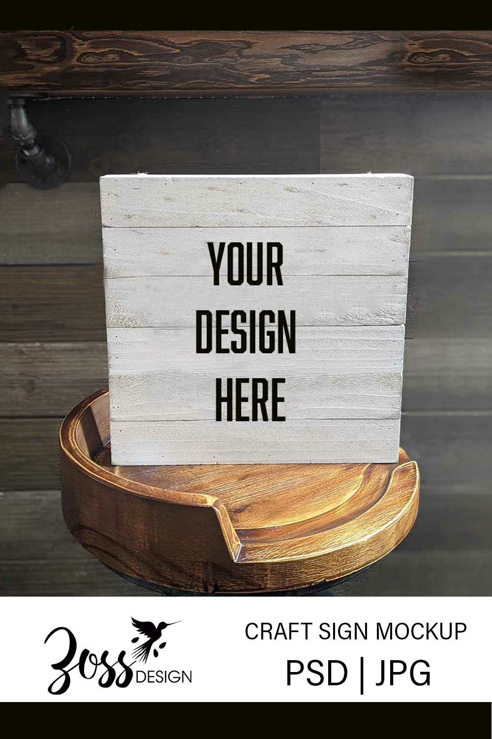 Bar Stool sign mockup | PSD | JPG