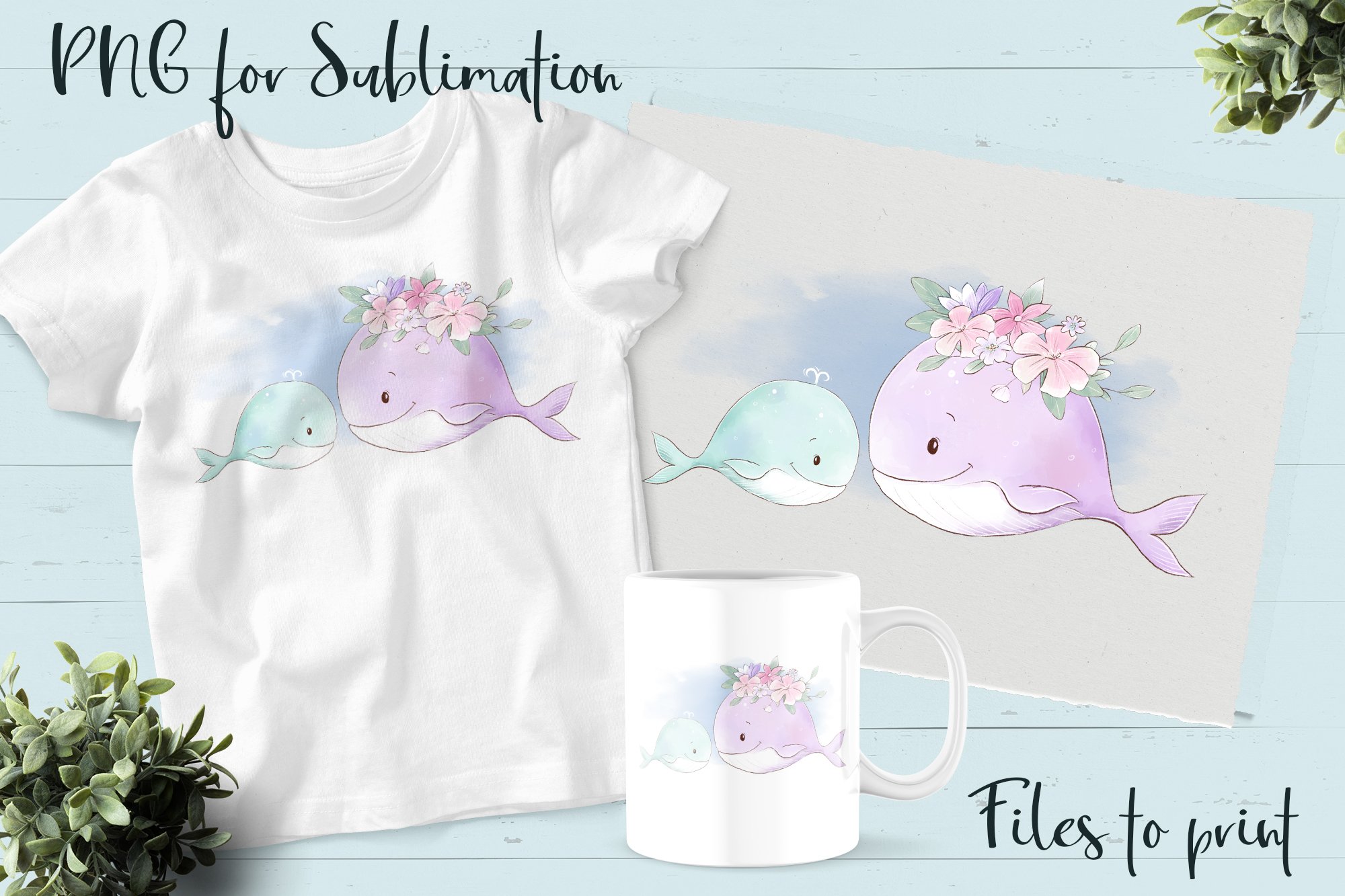 Sea life sublimation. Design for printing. (1633013)