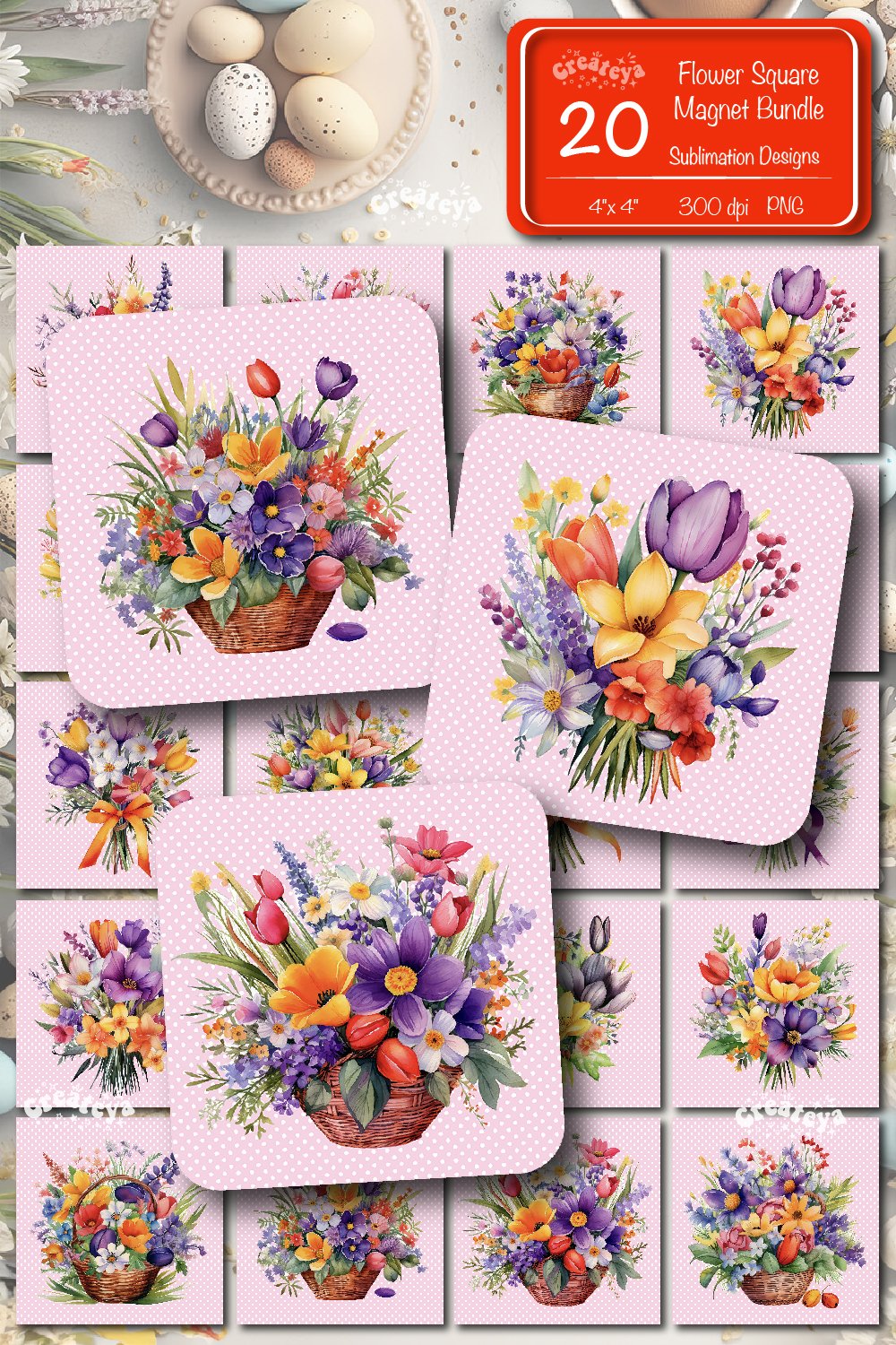 Easter magnet bundle Magnet sublimation bundle Easter fridge
