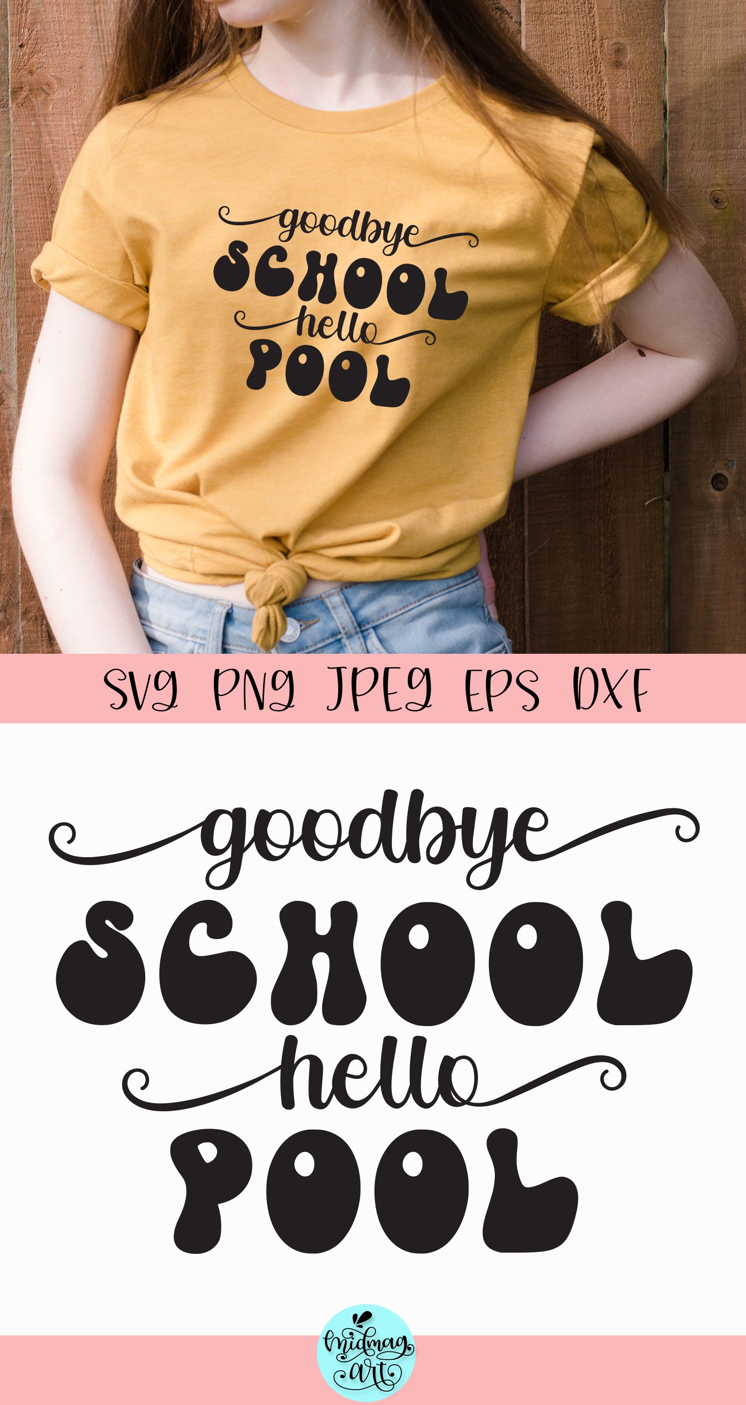 Goodbye school hello pool SVG, summer svg