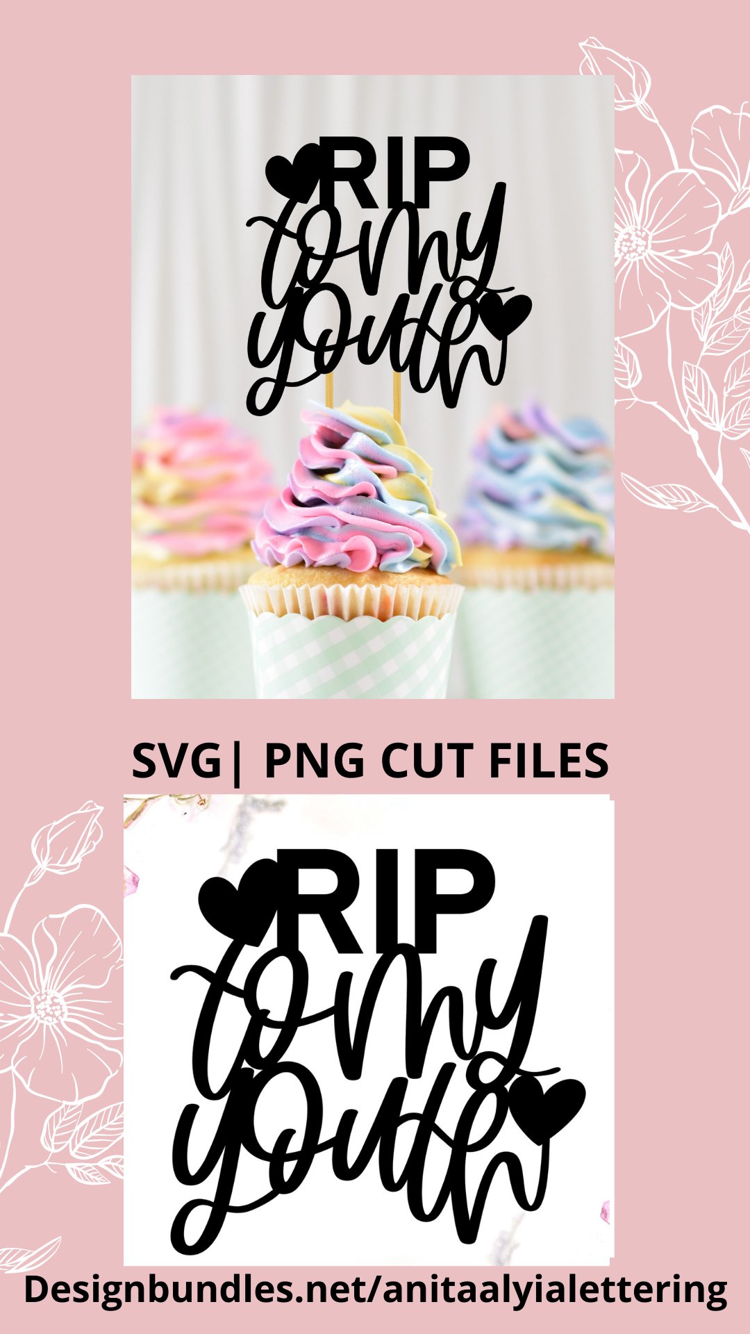 RIP to my youth cake topper SVG