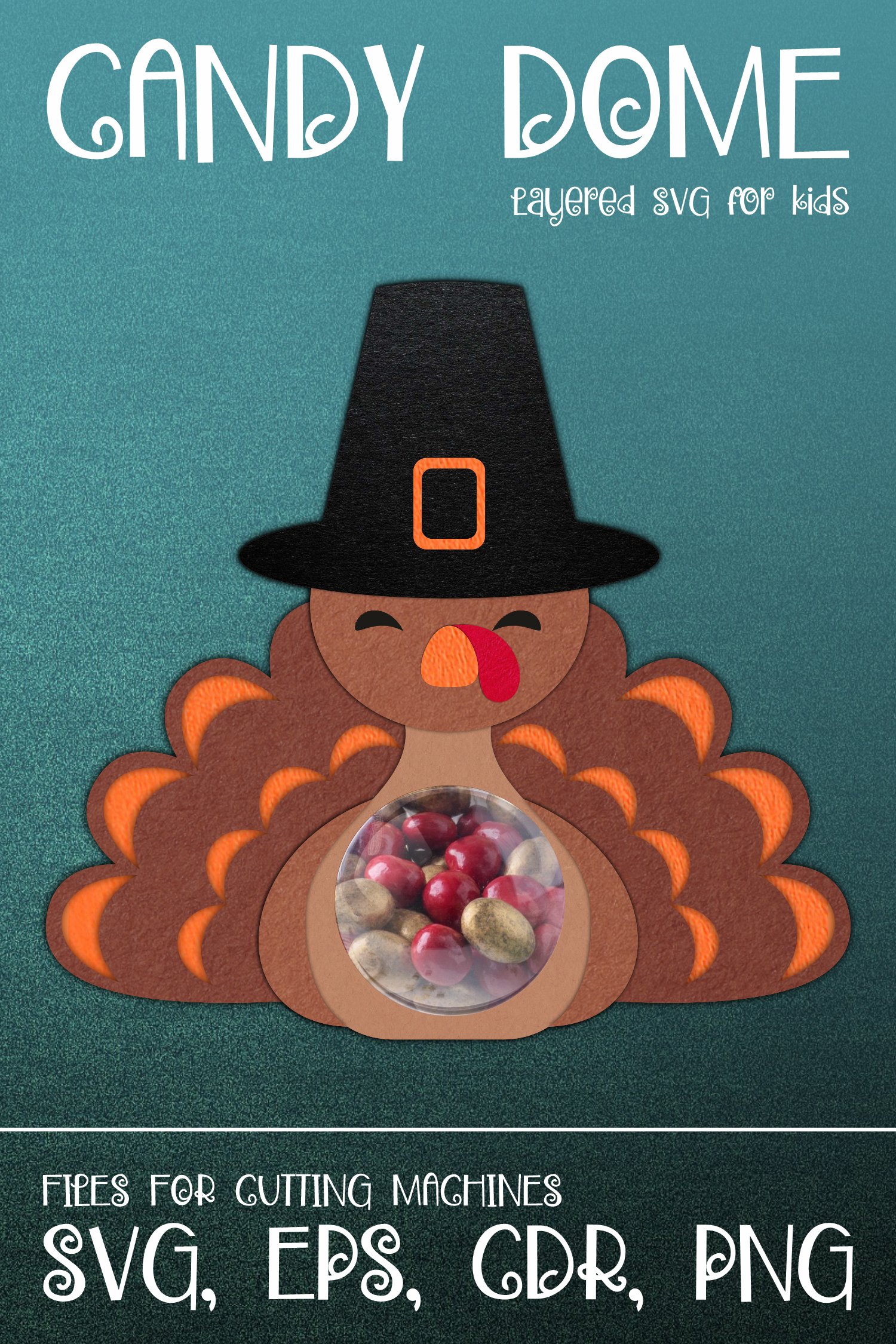 Thanksgiving Turkey | Candy Dome Template