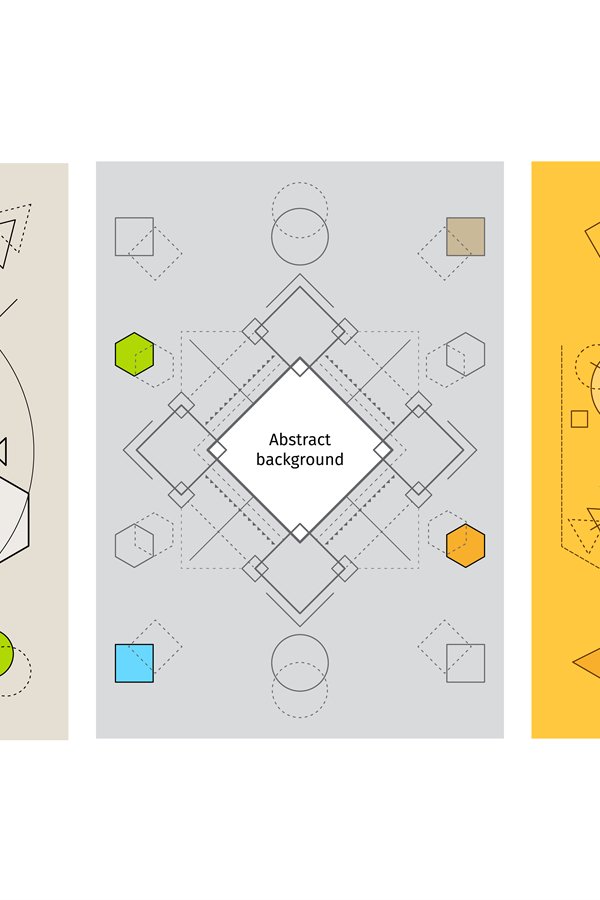 Abstract line geometric background with text