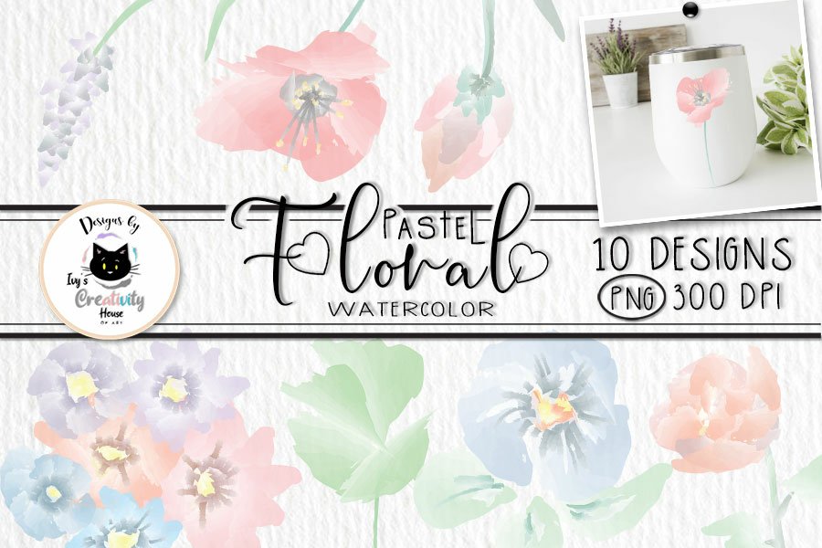 Watercolor Flower Clipart for Sublimation and Wedding