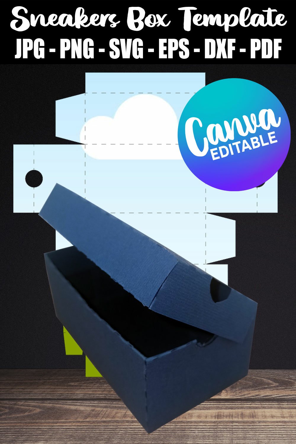 Sneakers Box Canva Template SVG PNG Canva Editable