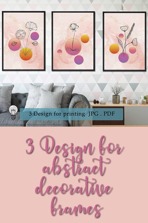 3 Design for abstract decorative frames