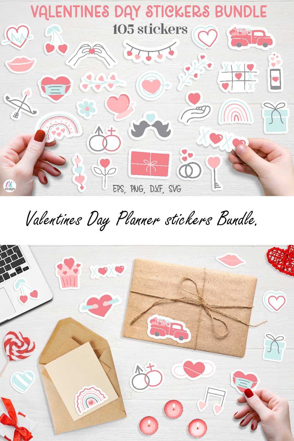 Valentines Day Planner stickers Bundle.