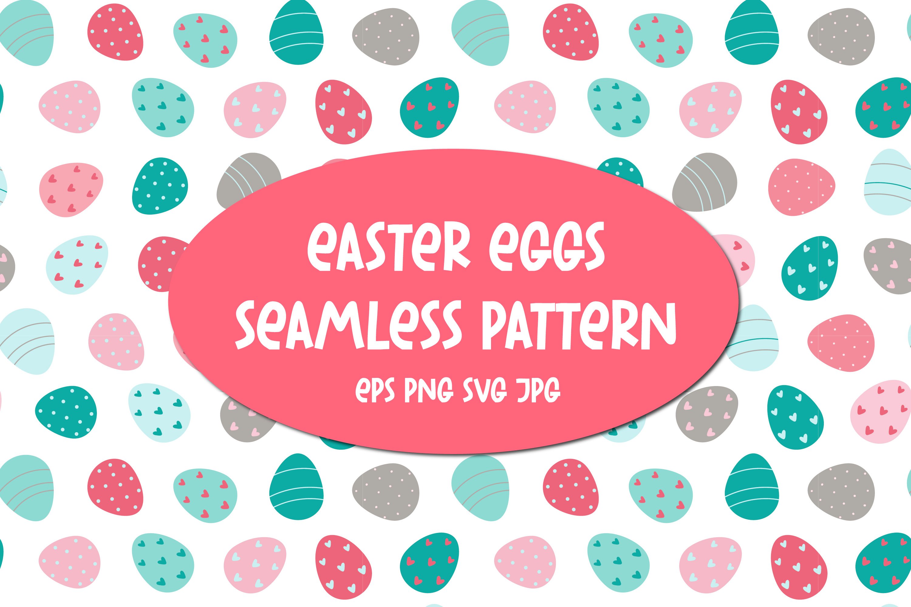 Easter eggs pattern. Easter digital paper