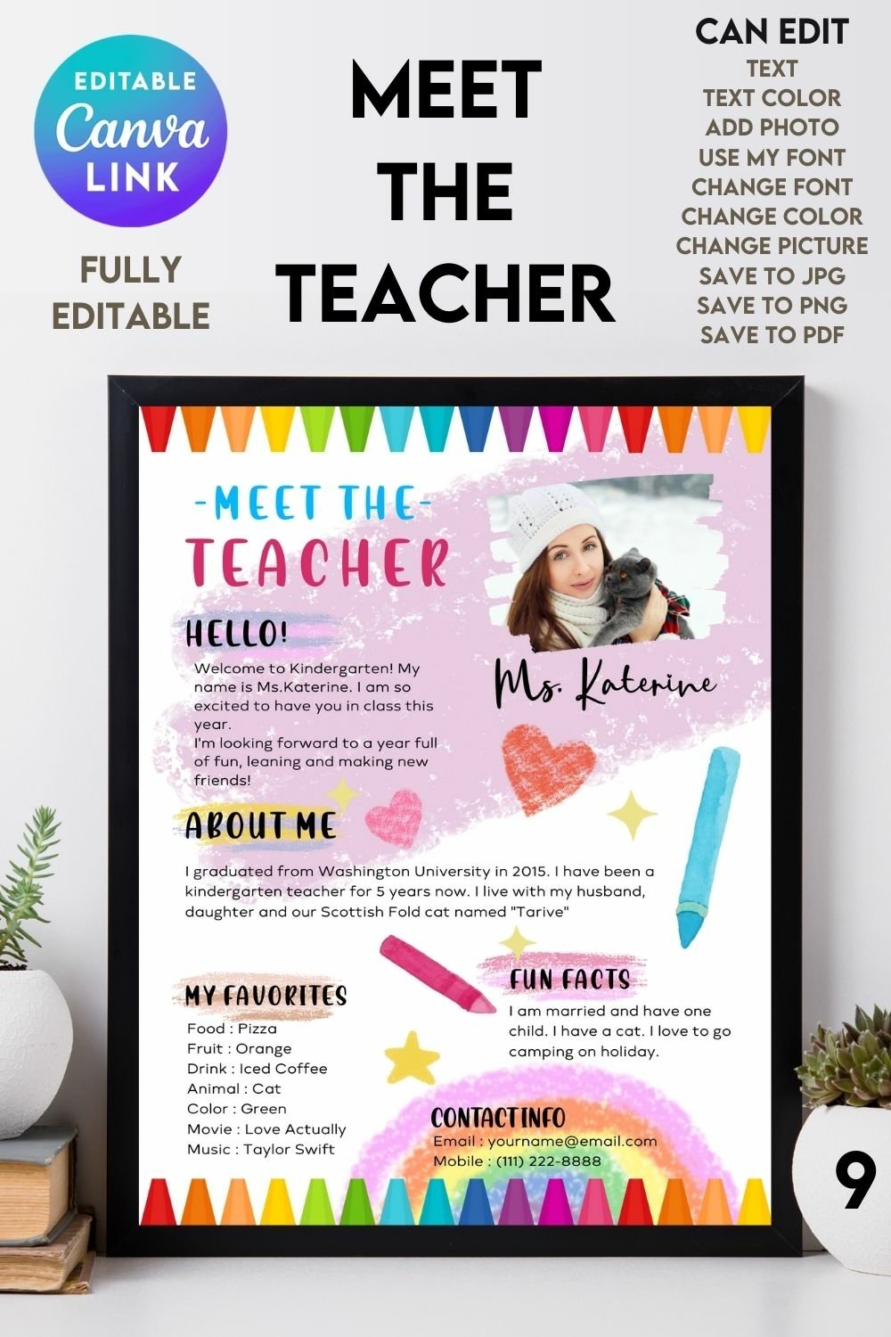 Meet the Teacher#9 - Canva Template