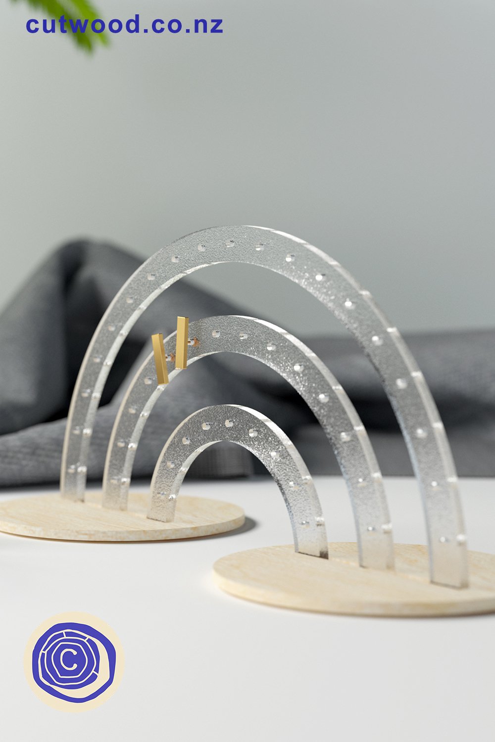 Earring Display Stand Rainbow SVG file